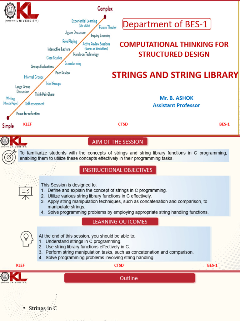 C Strings & Libraries for Students | PDF | String (Computer Science) | Software Development