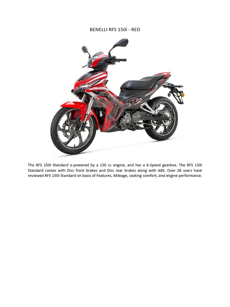 BENELLI RFS 150i RED | PDF