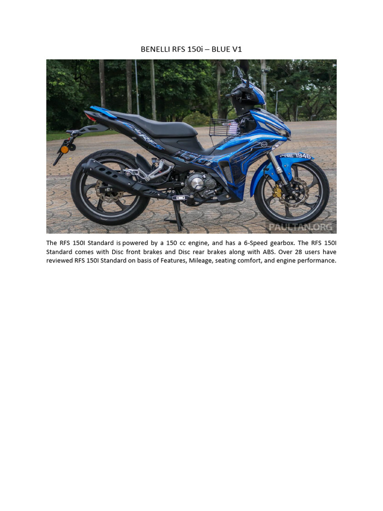 BENELLI RFS 150i BLUEV1 | PDF