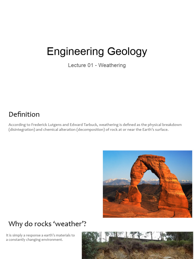 01 Engineering Geology - Weathering | PDF | Social Science | Technology & Engineering