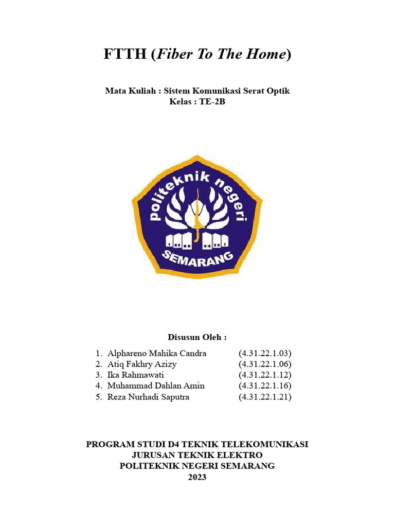 Makalah FTTH | PDF