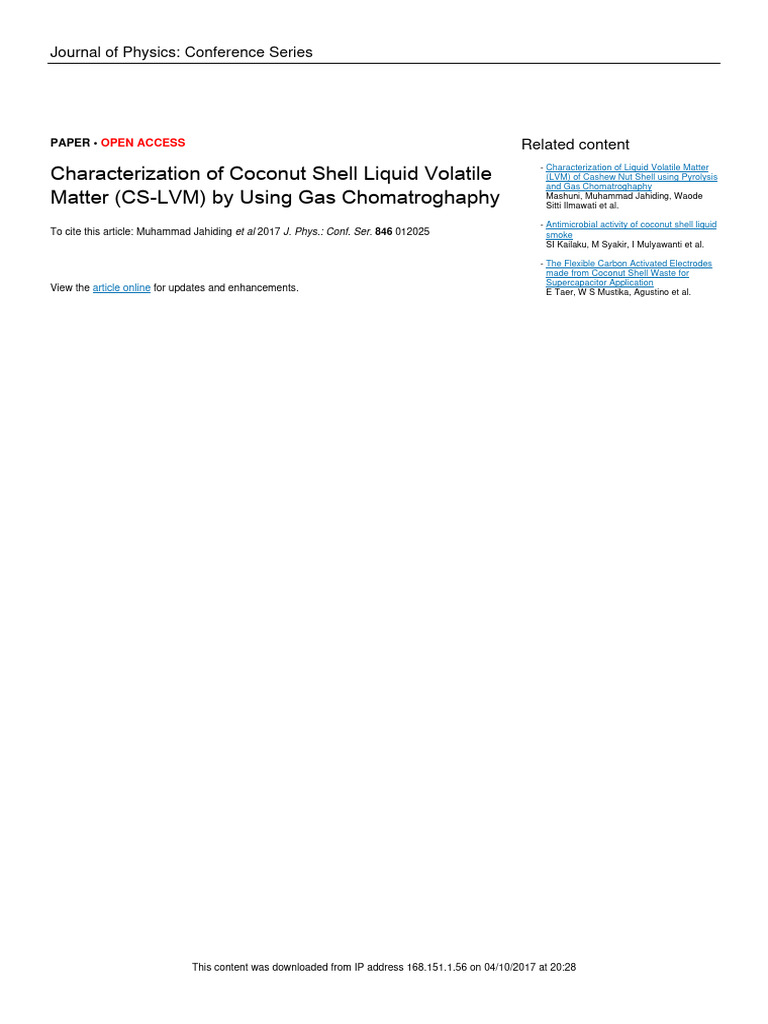 Characterization_of_Coconut_Shell_Liquid | PDF | Pyrolysis | Smoke