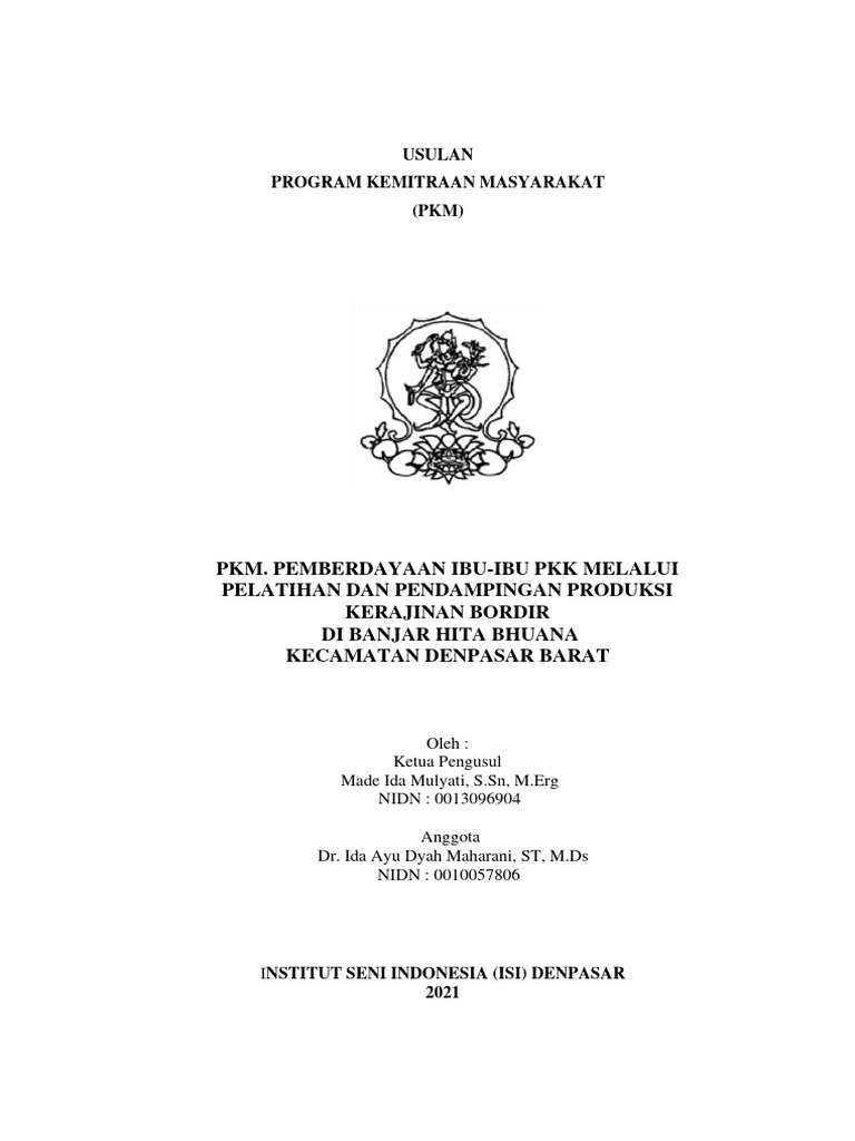 Proposal PKM TH 2021 Isi Dps (Ida Dan Dayu) - Dikonversi | PDF