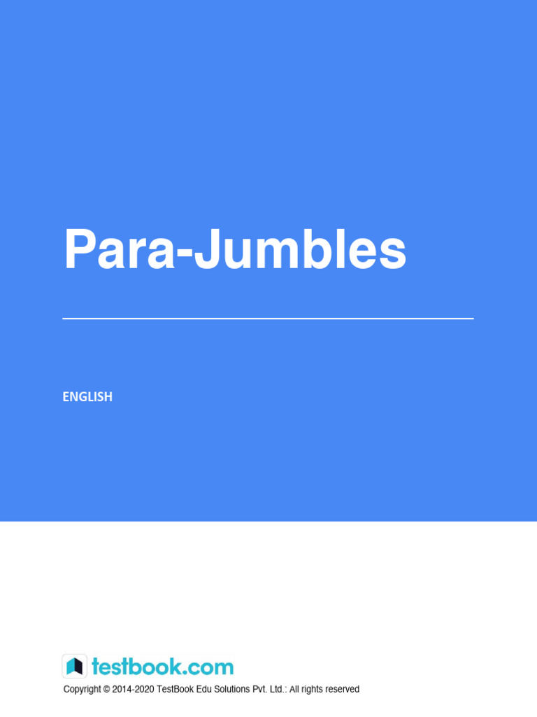 Para Jumbles - Study Notes | PDF | English Language | Linguistics