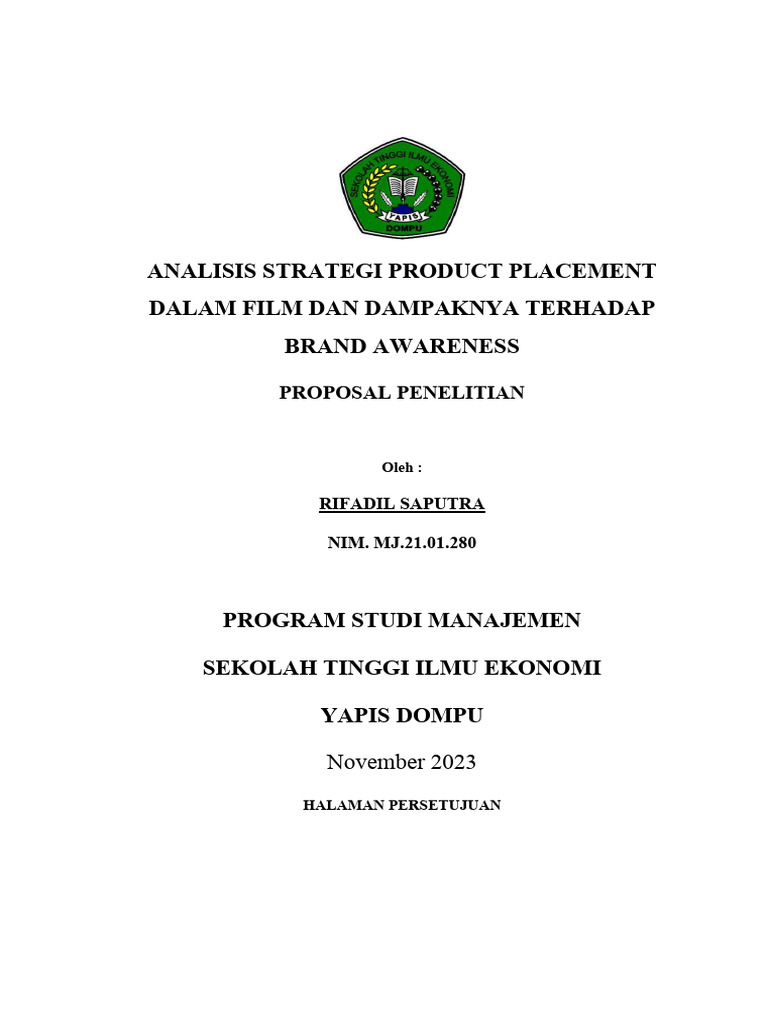 Proposal Fadil | PDF