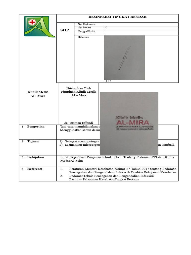 Sop Dekontaminasi | PDF | Sains & Matematika