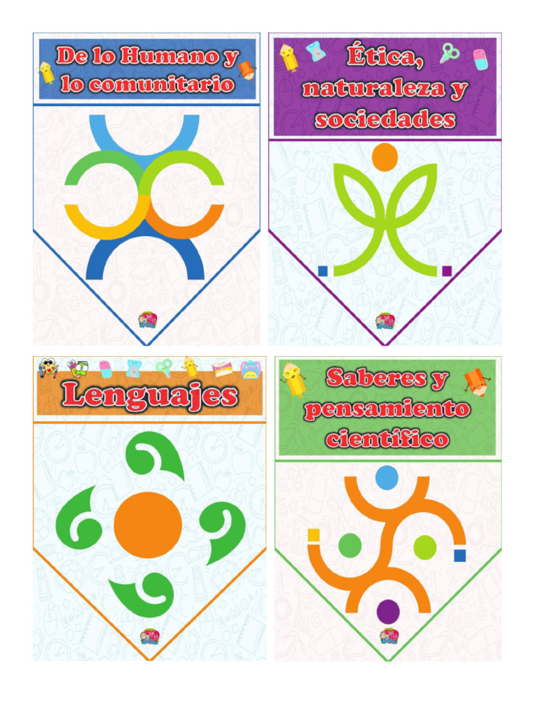 Etiquetas para Cuadernos CAMPOS FORMATIVOS | PDF