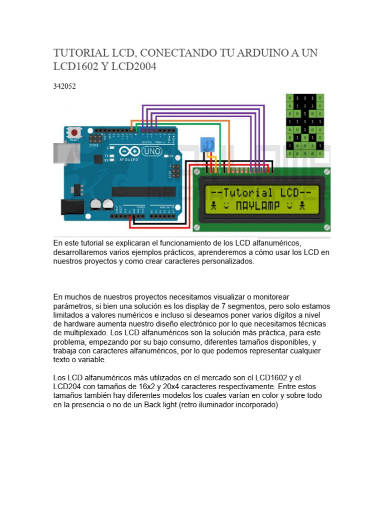 Tutorial LCD | PDF | Datos de computadora | Ciencias de la Computación