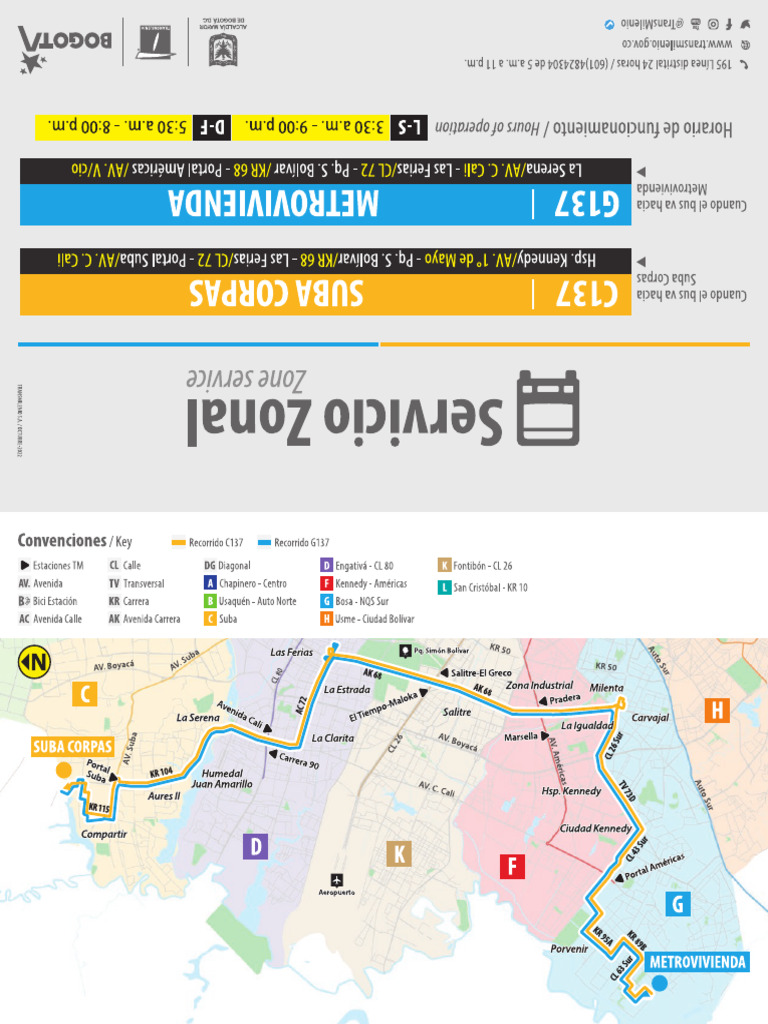 Plegable ruta C137 | PDF