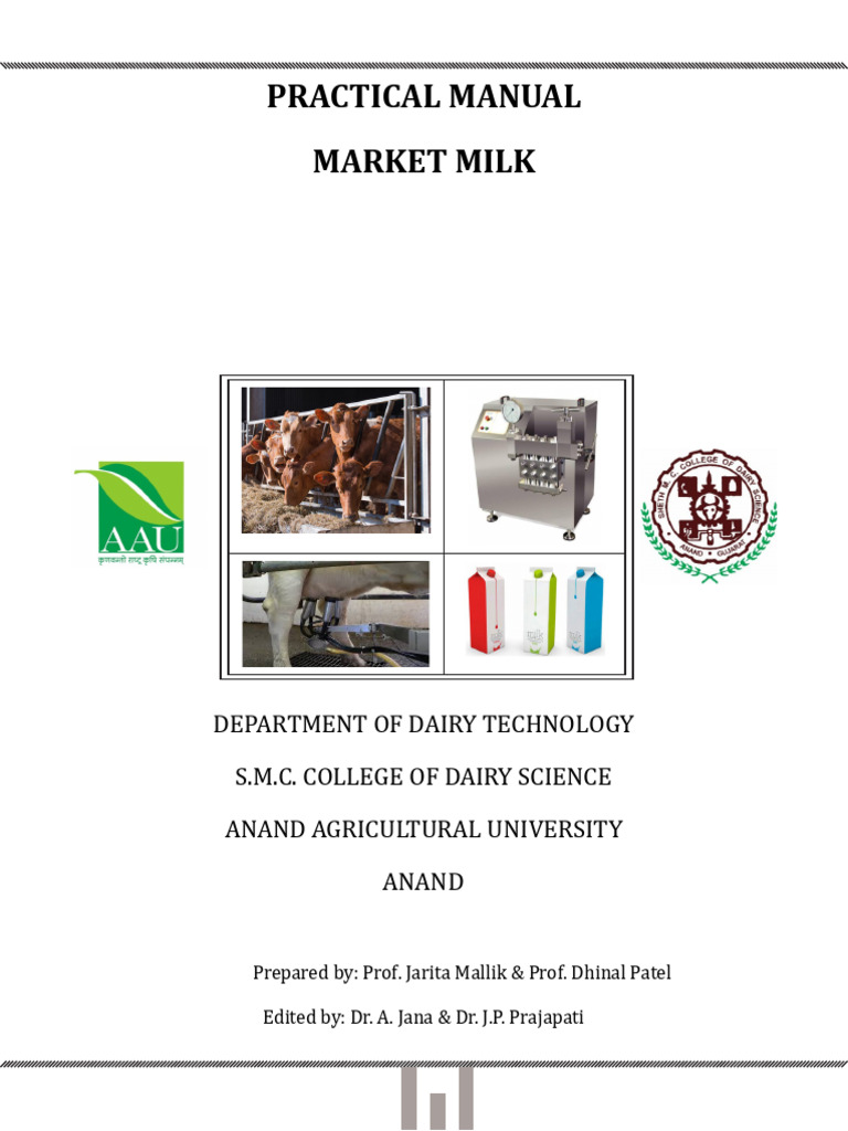 Market Milk Manual | Download Free PDF | Milk | Chemistry