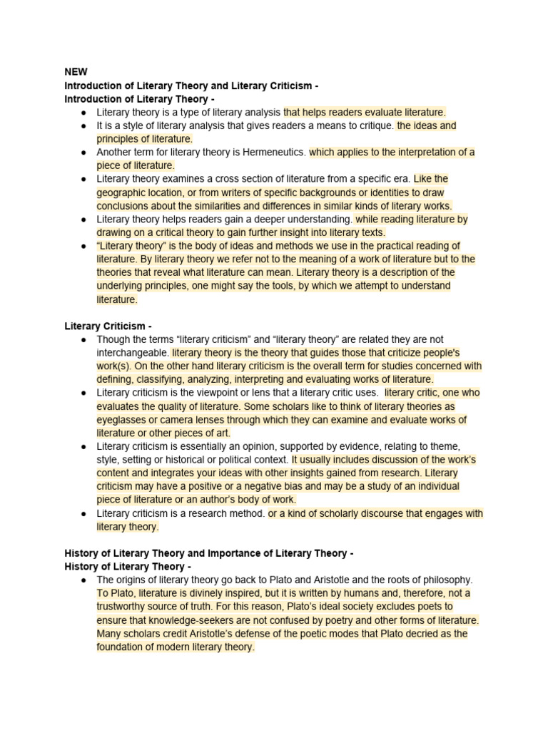 Understanding Literary Theory & Criticism | PDF | Oedipus Complex ...