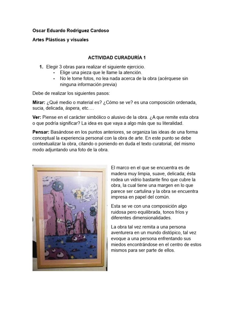 Curaduría de Obras de Artes Visuales | PDF