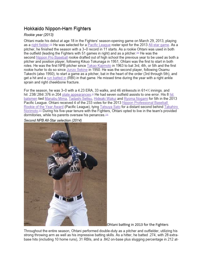Shohei Ohtani - 3 | Download Free PDF | Baseball Positions | Athletic ...