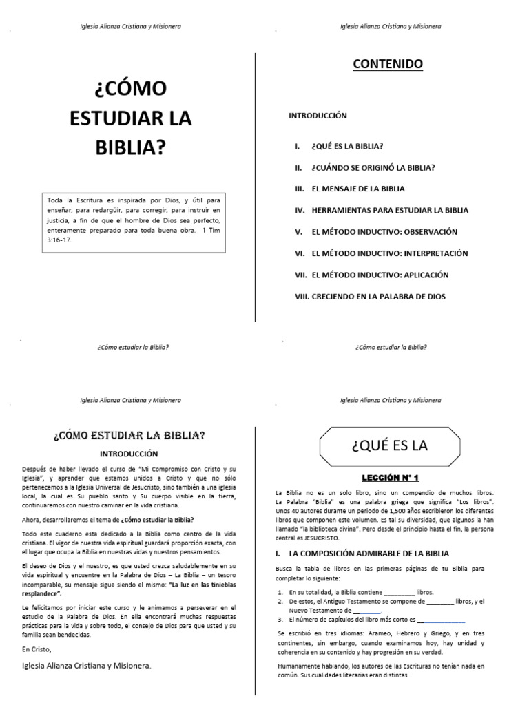COMO ESTUDIAR LA BIBLIA (1 y 2)_ | PDF | Biblia | Evangelio de Marcos