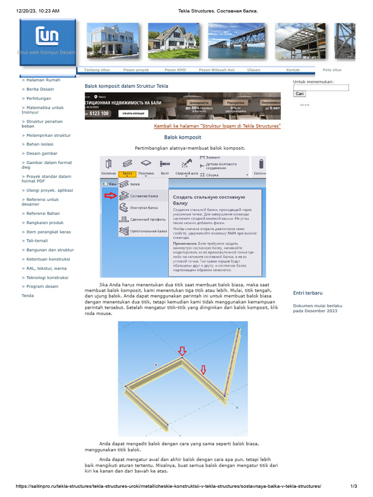 Tekla Structures. Step Langkah 24 | PDF
