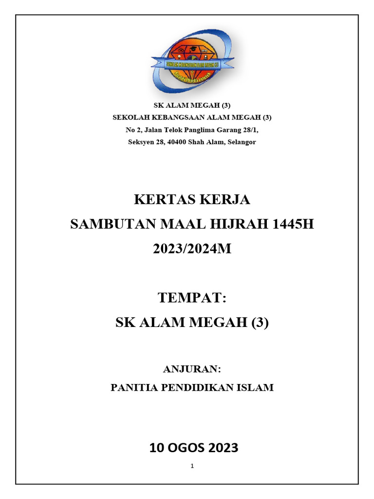 Kertas Kerja Maal Hijrah | PDF