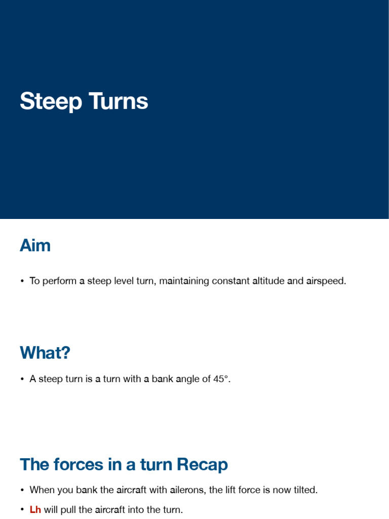Steep Turns | PDF | Transport | Dynamics (Mechanics)