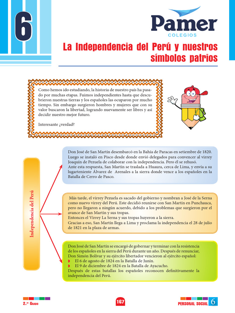 PS - 2do Grado - Sem6.la Independencia Del Peru y Nuestros Simbolos Patrios | PDF | Perú ...