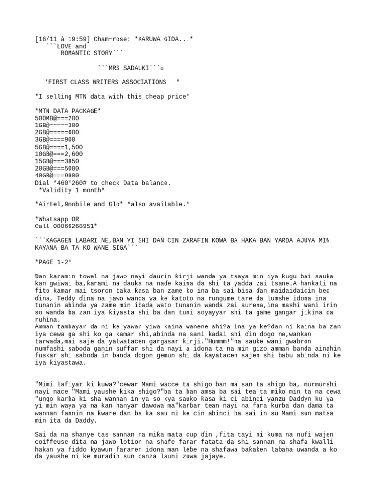 Karuwar Gida End | PDF