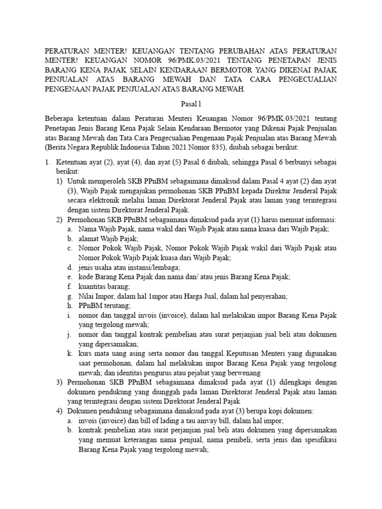 Fasilitas PPN Dan PPNBM | PDF