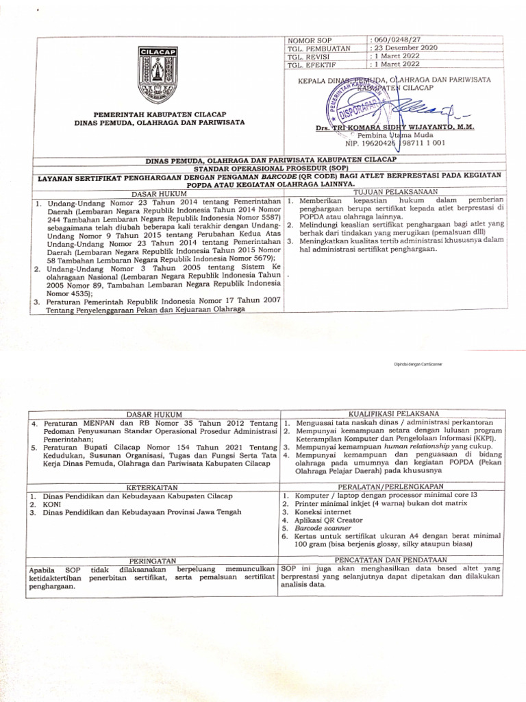 Lampiran SOP QR Code | PDF