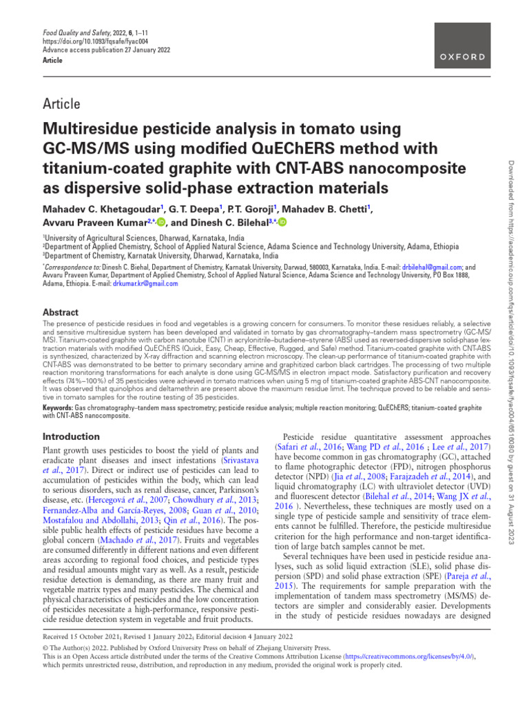Gc-Ms 1 | PDF | Gas Chromatography–Mass Spectrometry | Carbon Nanotube