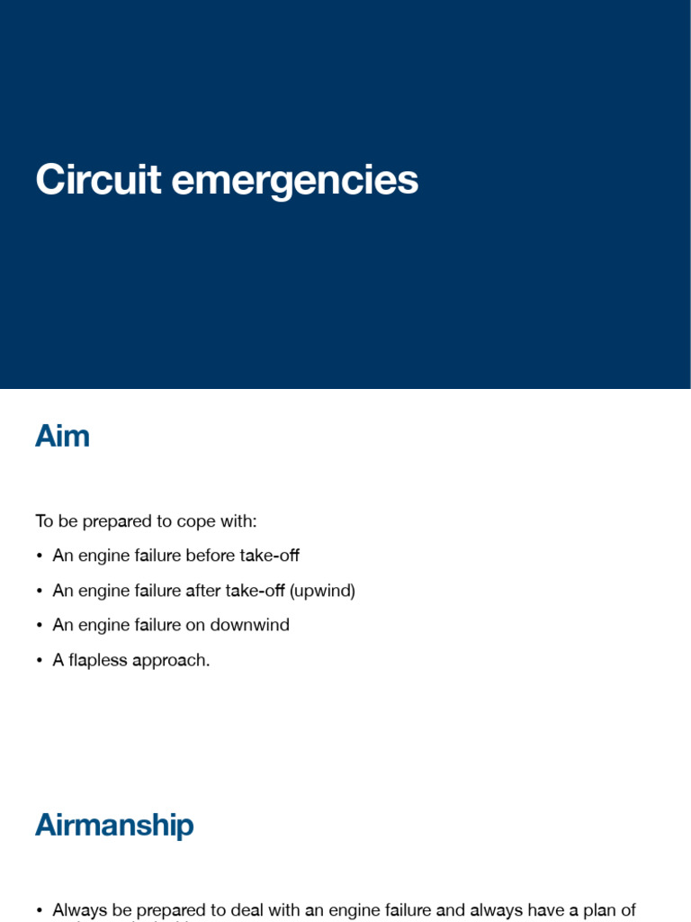 Circuit Emergencies | PDF | Aviation | Aircraft