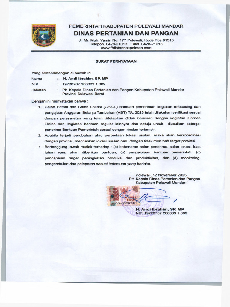 Usulan CPCL Penerima Bantuan ABT TA 2023 | PDF