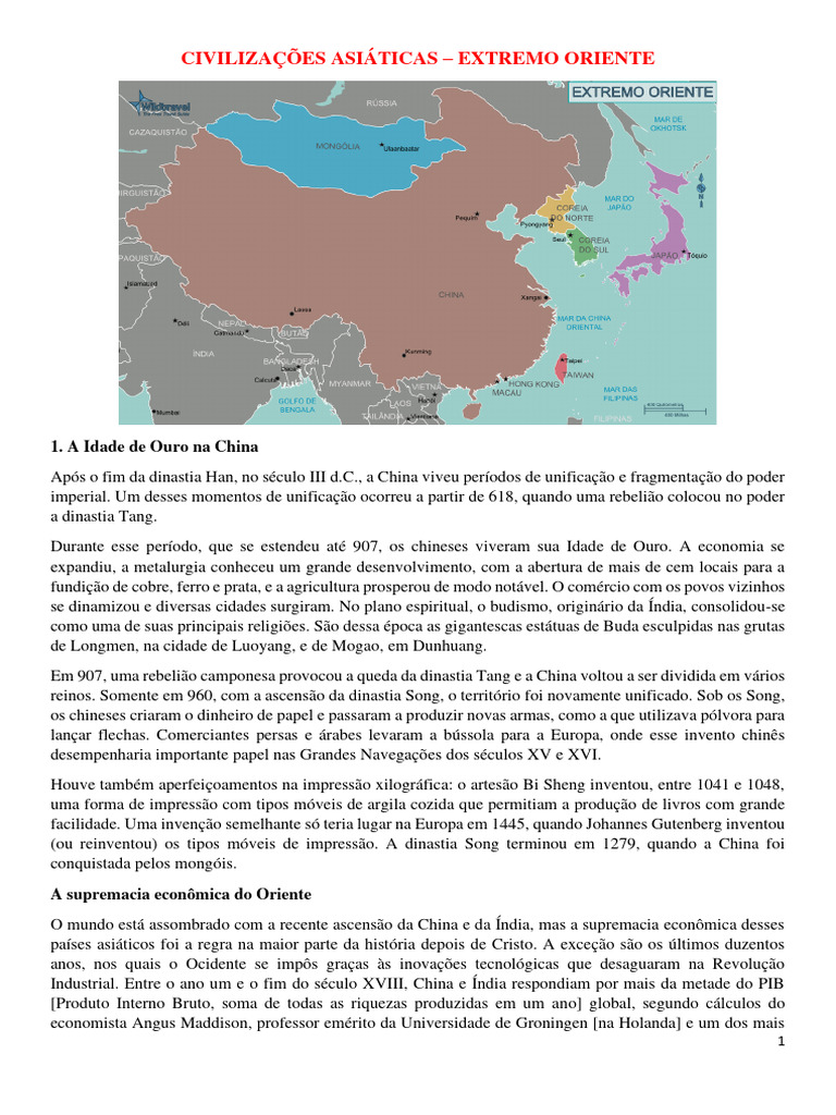 Civilizações Asiáticas no Extremo Oriente | PDF | Império Mongol ...