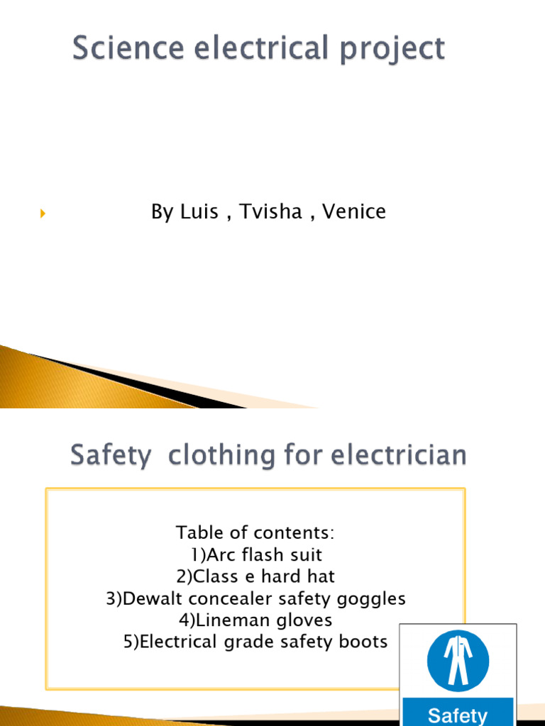 Safety Clothing of Electrician | PDF