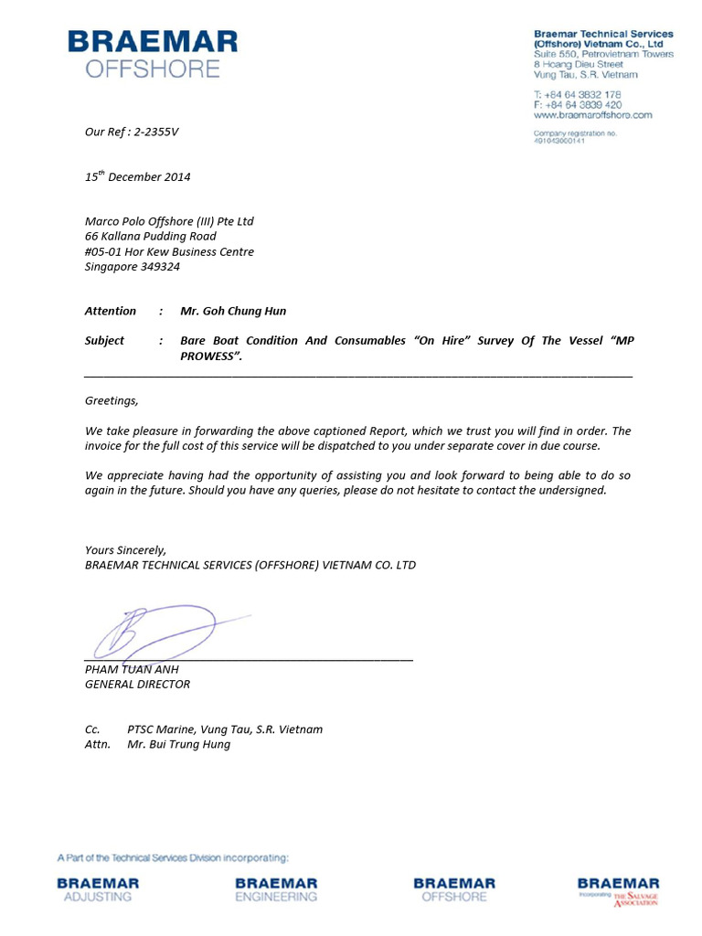 MP PROWESS Bareboat Survey Report | PDF | Deck (Ship) | Anchor