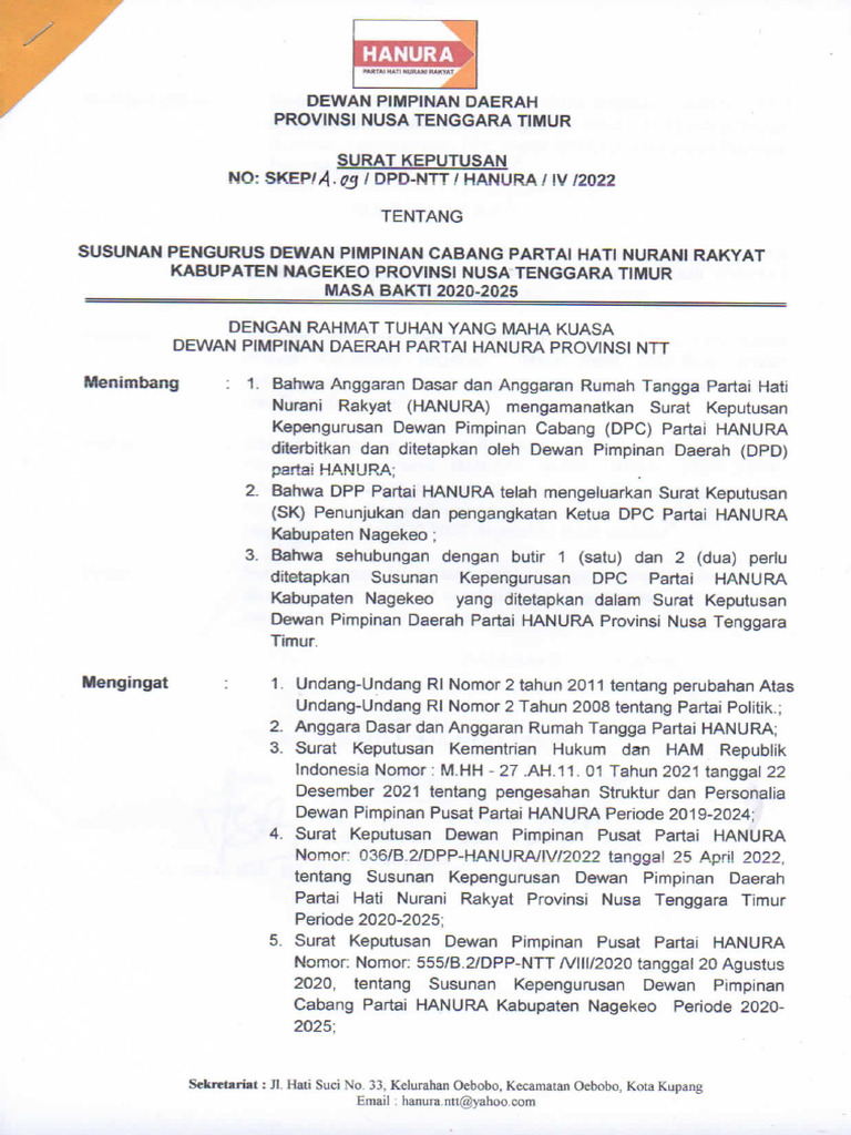 SK DPC Nagekeo Baru | PDF