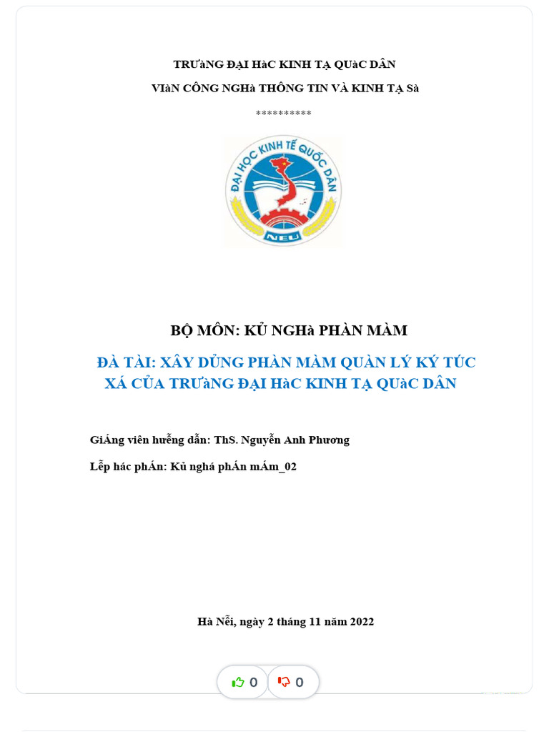 Xay Dung Phan Mem Quan Ly Ky Tuc Xa - Compress | PDF