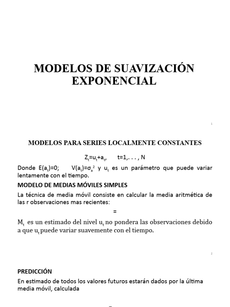Modelos de Suavización Exponencial | PDF