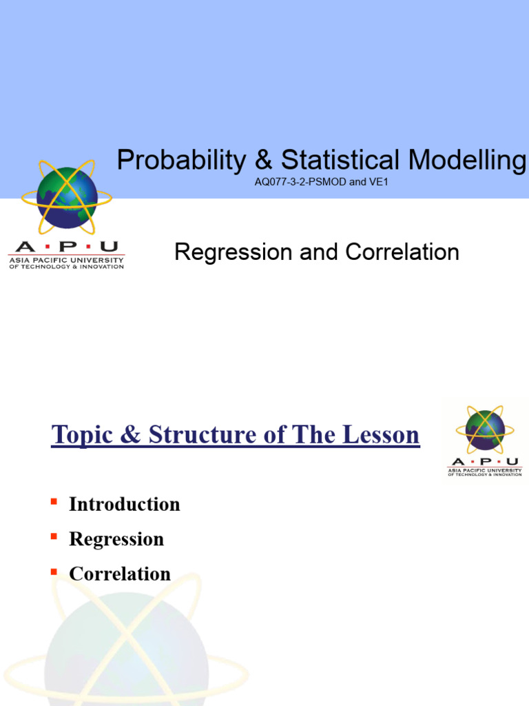 PSMOD - Topic 5 Regression Correlation - NAN | PDF | Regression Analysis | Statistics
