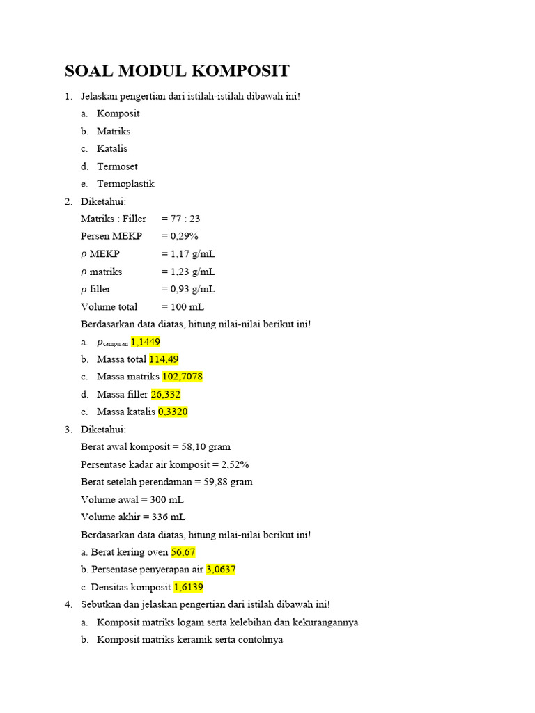 Soal Komposit | PDF