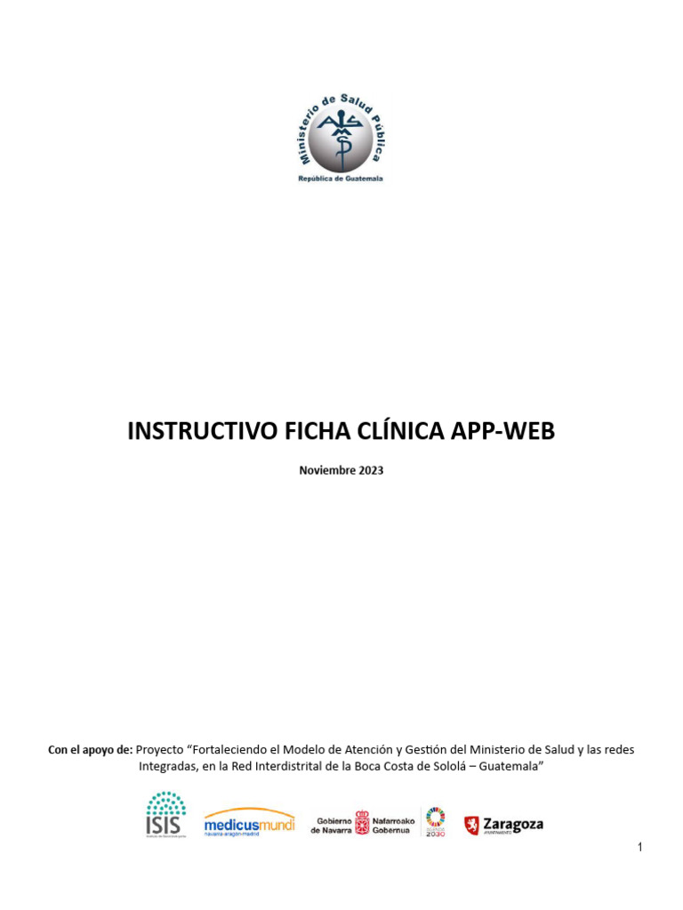 Instructivo Ficha Clínica App Web - 27nov - Versión Final | PDF | Contraseña | Agua