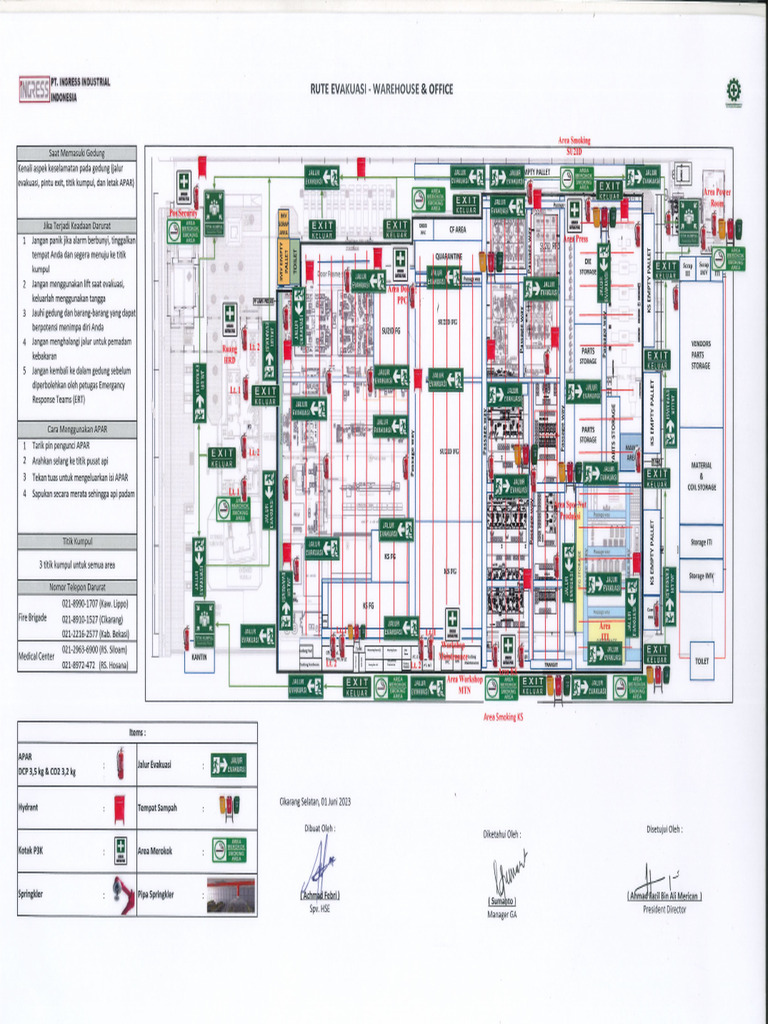 Layout Jalur Evakuasi | PDF