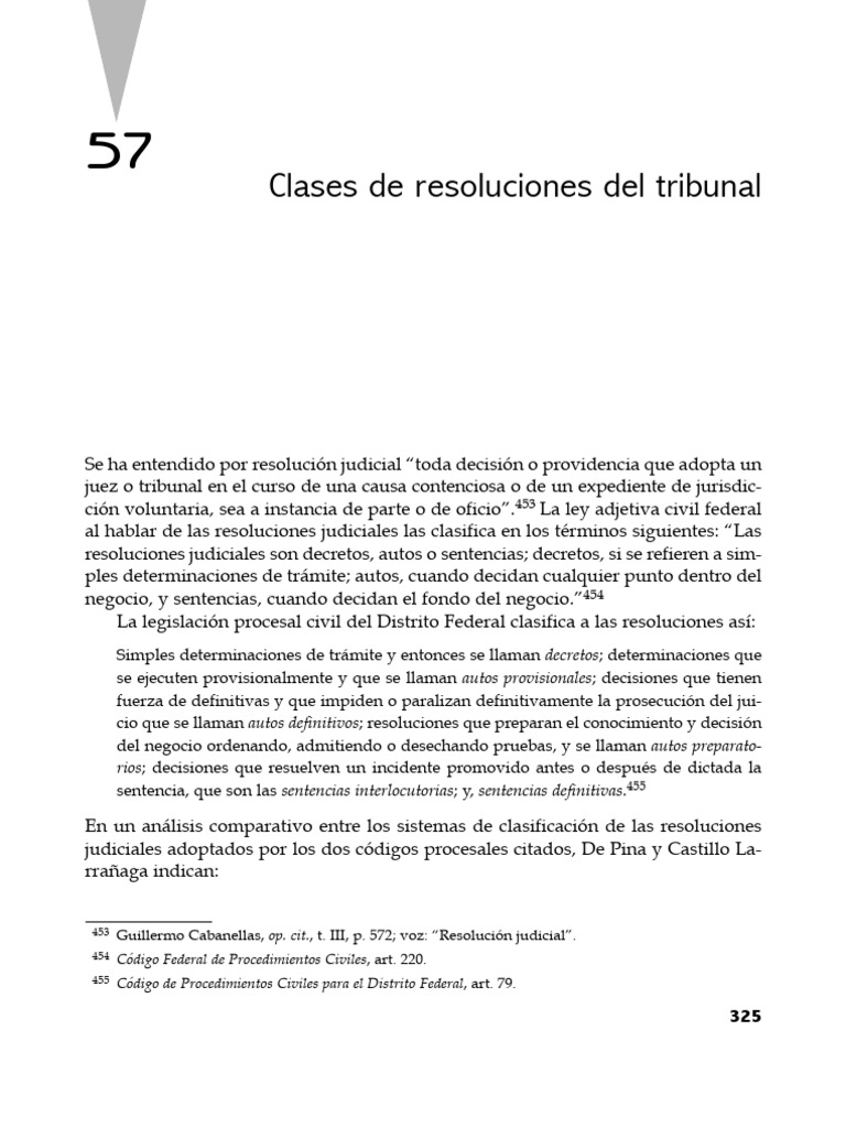 Clases de Resoluciones T.G.P. CIPRIANO GOMEZ LARA | PDF | Sentencia ...