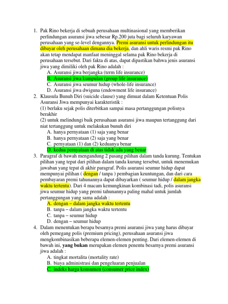 Latihan Bimbel 1 | PDF