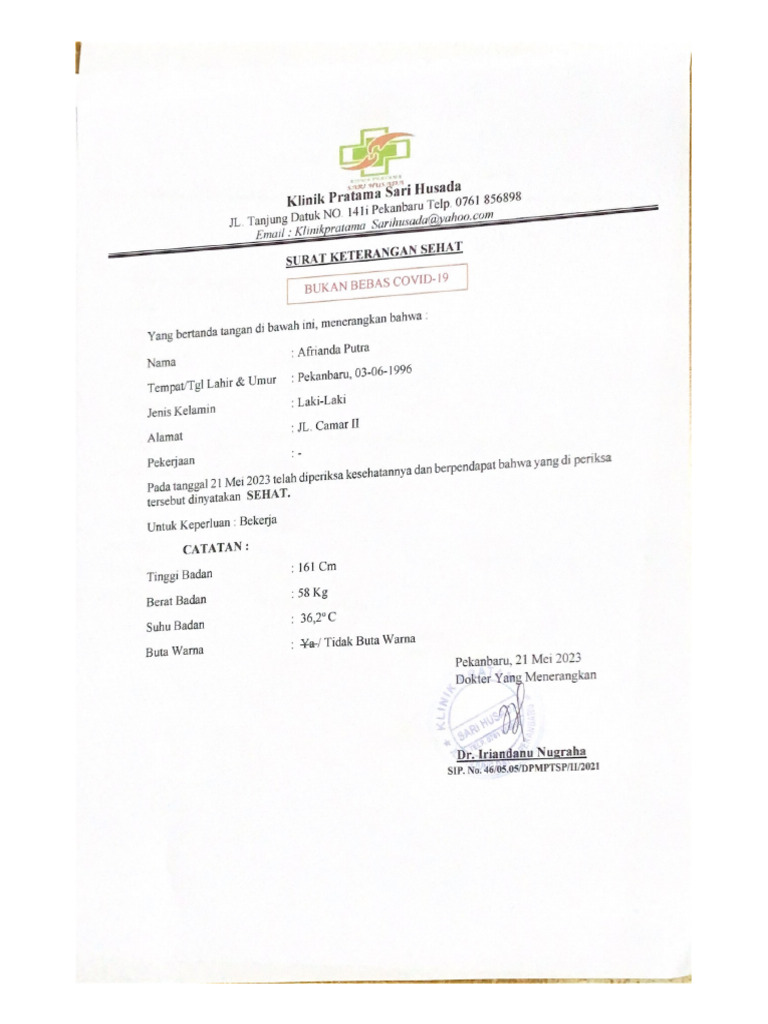 Klinik Pratama Sari Husada-10 | PDF