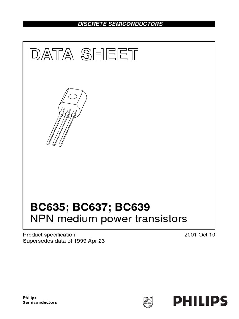 BC639 | PDF | Bipolar Junction Transistor | Transistor