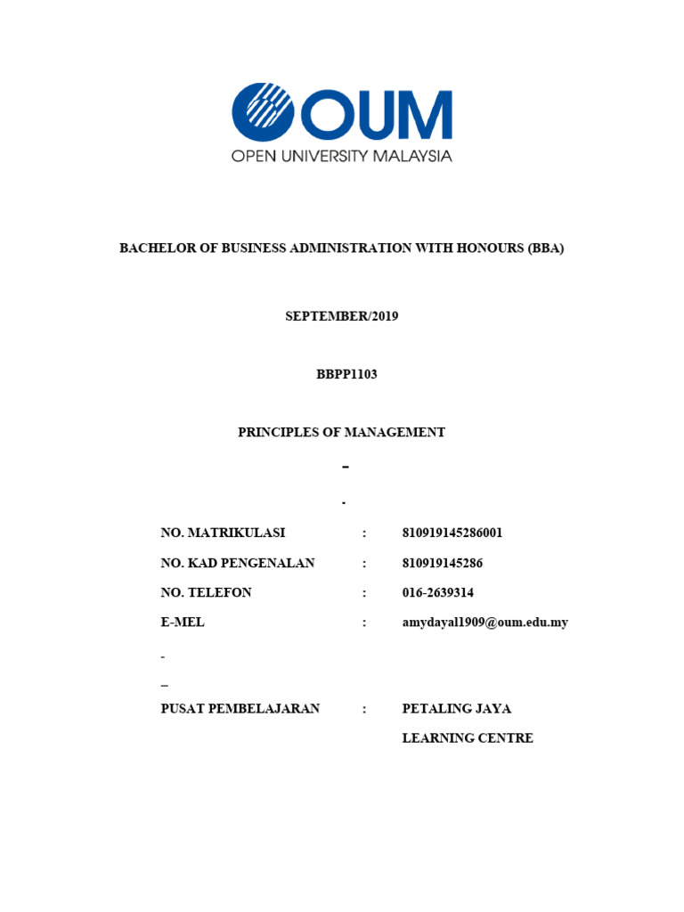 Assignment 2 - Bbpp1103 Principles of Management | PDF | Layoff ...