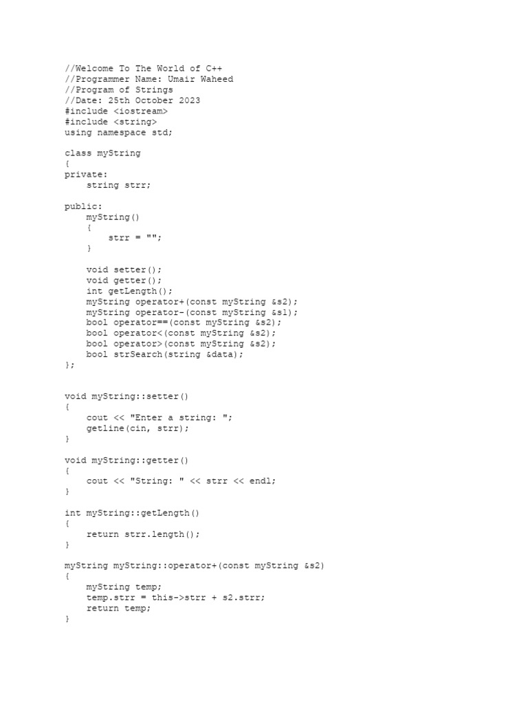 String Program - 2 | PDF