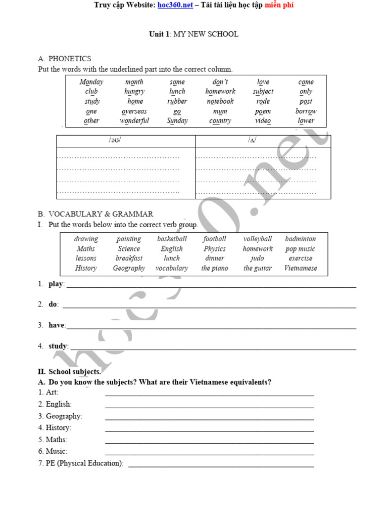 My New School Part 1. | PDF | Language Arts & Discipline