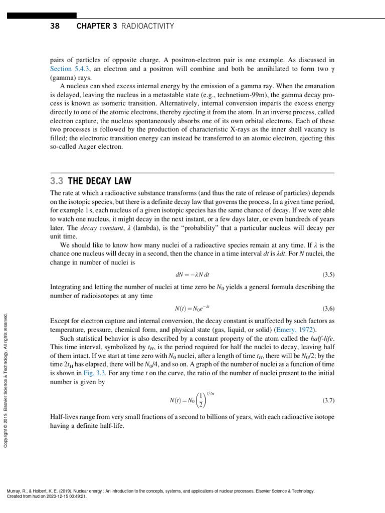 Nuclear Energy An Introduction To The Concepts, Sy... - (Part I Basic ...