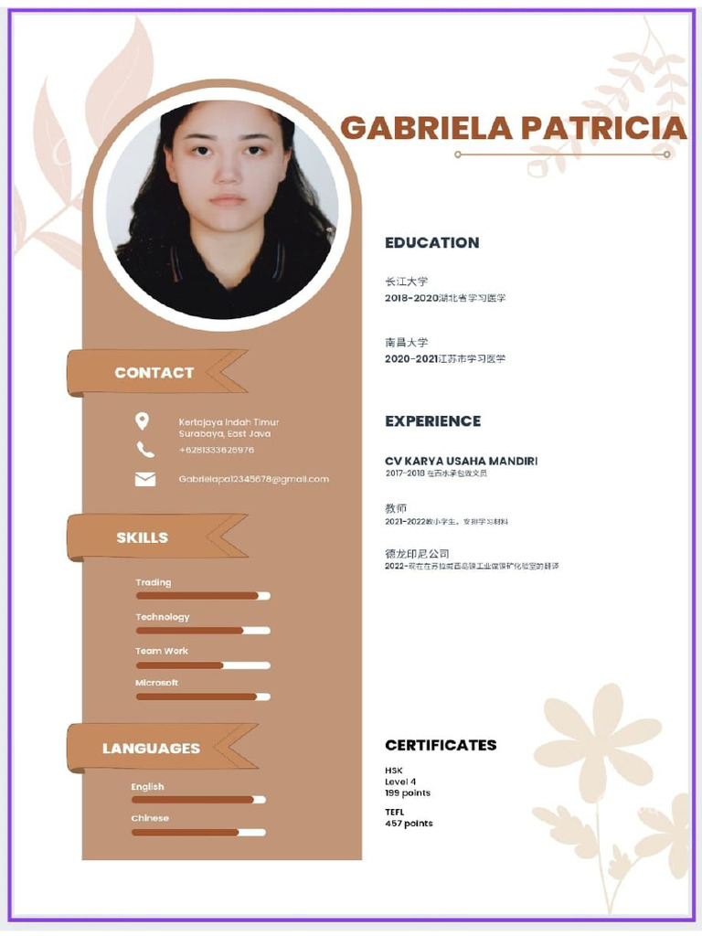CV Gabriela Patricia | PDF