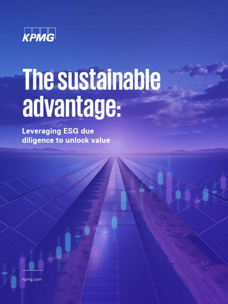 Esg Sustainable Advantage 1 Pdf Due Diligence Mergers And