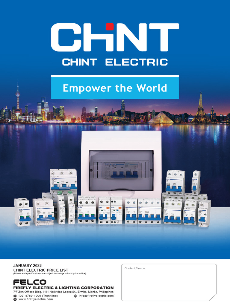 (Price List) Chint Electric January 2022 Issue | PDF | Technology & Engineering