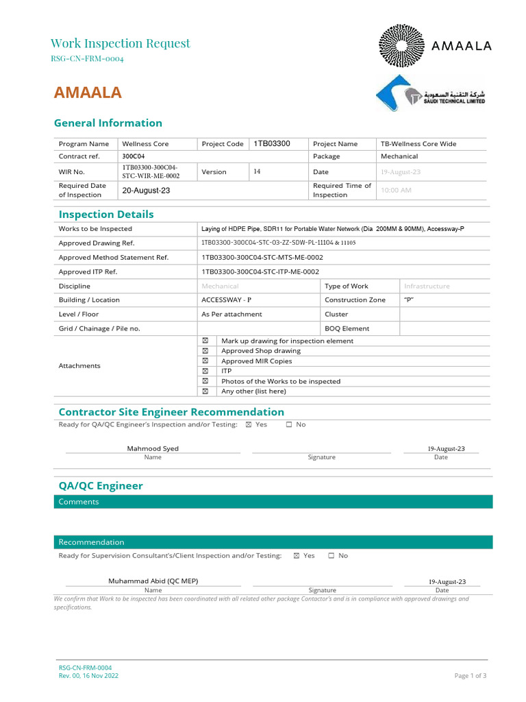 1TB03300 300C04 STC Wir Me 0002 | PDF | Pipe (Fluid Conveyance) | Pressure